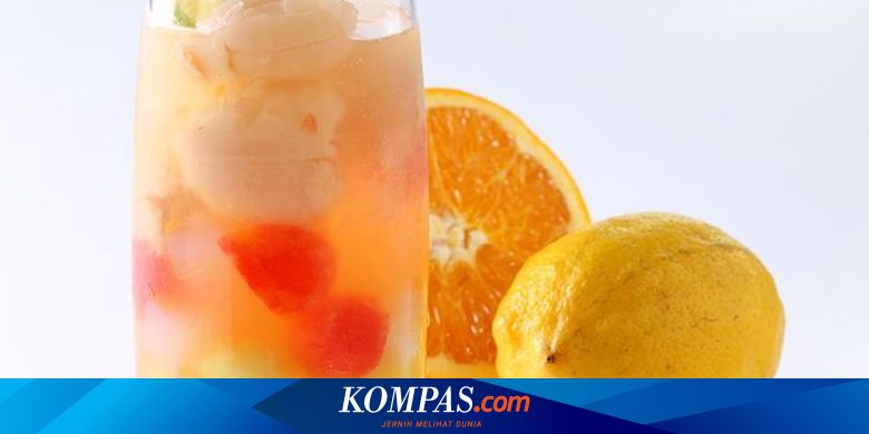 Resep Es Jeruk Buah Potong, Takjil Minuman Dingin Segar