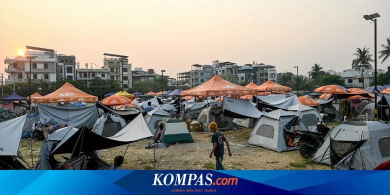 Warga Mandalay Tidur di Tenda Terbuka, Trauma Gempa dan Takut Bangunan Runtuh