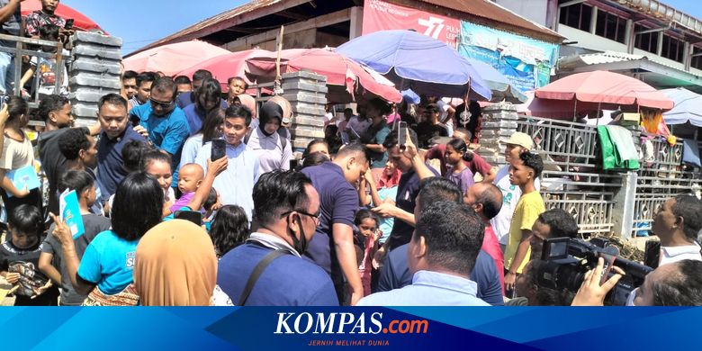 Gibran Blusukan ke Pasar Batu Cermin Labuan Bajo, Cek Harga Bahan Pokok