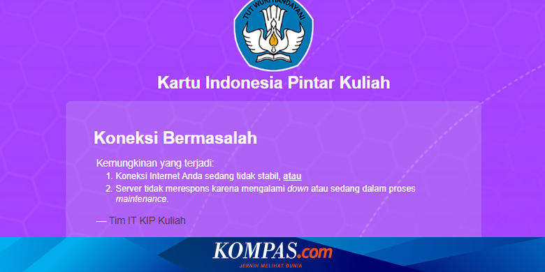Situs KIP Kuliah Error, Ini Penyebab dan Solusinya
