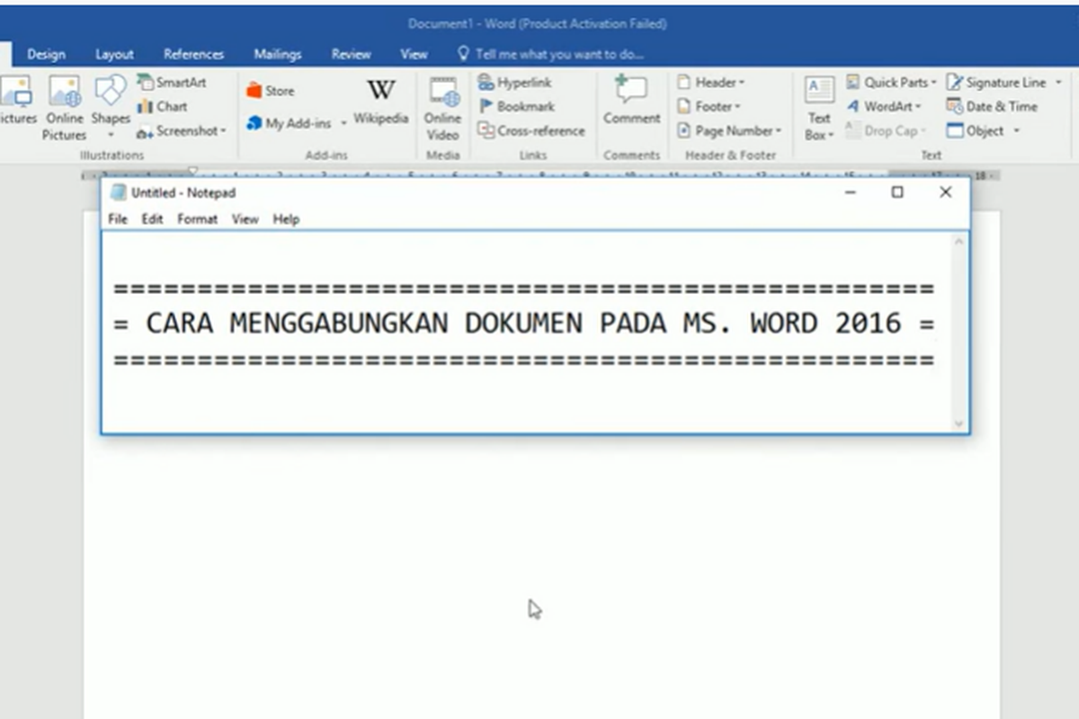 Cara Menggabungkan Dokumen pada Microsoft Word