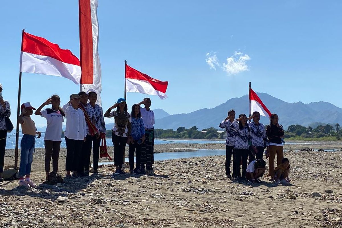 Di Pesisir Pantai Motaain NTT, Ada Batas Negara dan Upacara Peringatan ...