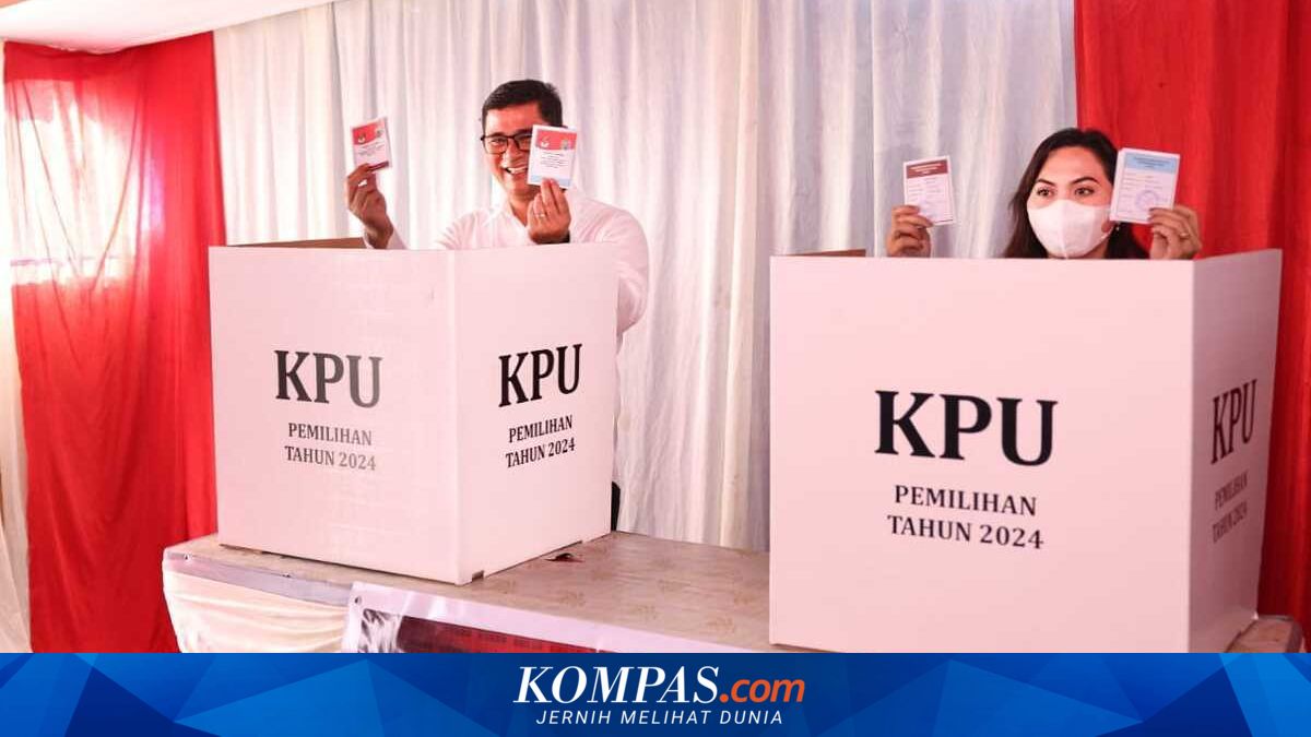 Pj Gubernur Papua Tengah dan Istri Mencoblos Pertama di TPS 05 Kalibobo ...
