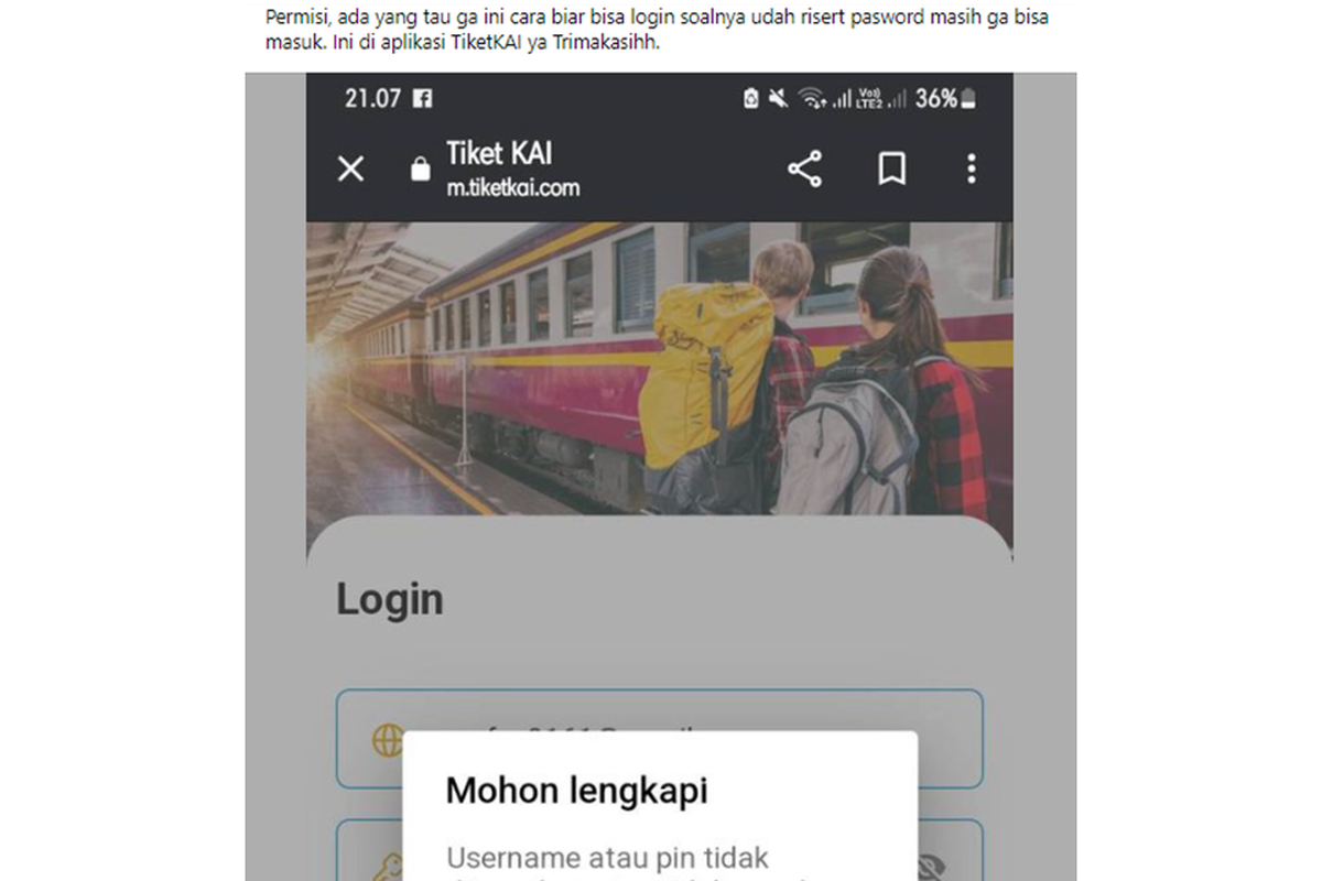 Ramai soal Gagal Login di tiketkai.com, Apakah Itu Link Pemesanan Resmi ...