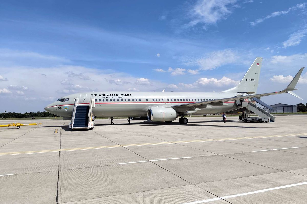 Boeing 737 800 Next Gen Milik TNI AU Akan Antar Jokowi Pulang ke Solo