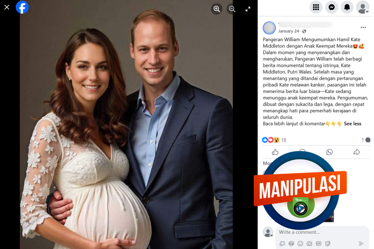 INFOGRAFIK: Hoaks Kate Middleton Hamil Besar, Foto Hasil Manipulasi AI