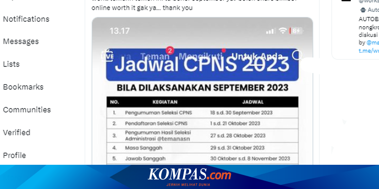 Beredar Jadwal CPNS Dibuka Mulai 18-30 September 2023, Ini Penjelasan BKN dan Kemenpan-RB
