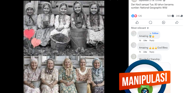 INFOGRAFIK: Foto Lima Perempuan Bersama Selama 80 Tahun Hasil Rekayasa AI