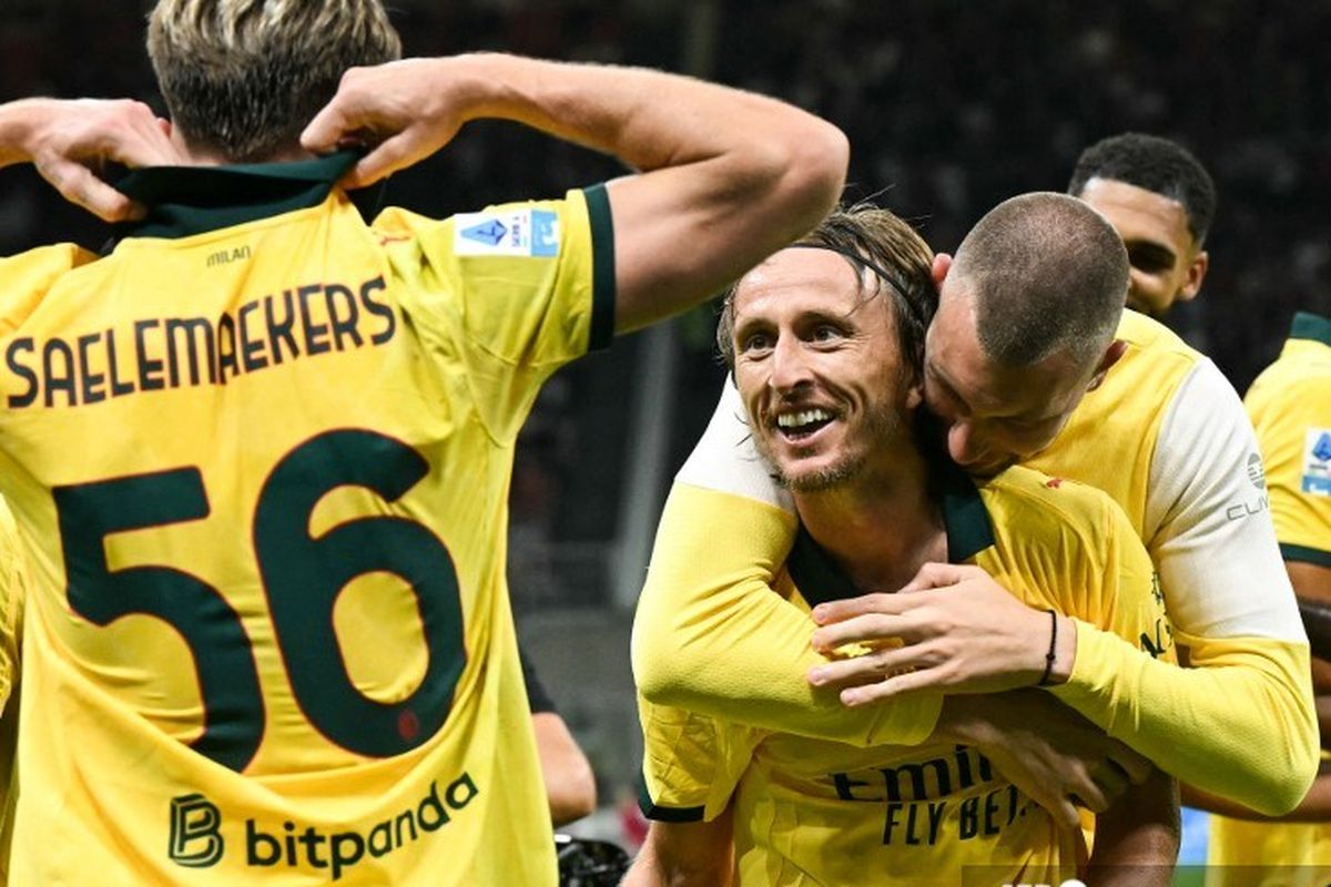 Luka Modric Cetak Gol Pertama buat AC Milan, Ukir Rekor di Liga Italia