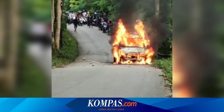 Diduga Korsleting Listrik, Mobil Wuling di Baubau Ludes Terbakar
