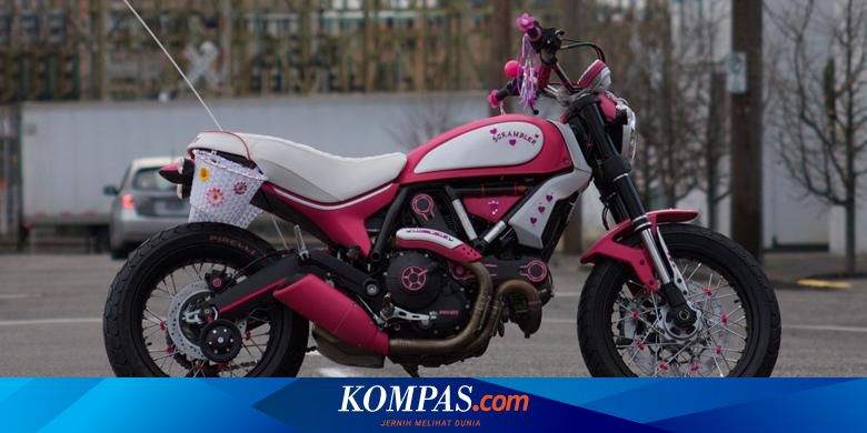 Ide Gila Scrambler Ducati Berdandan Hello Kitty