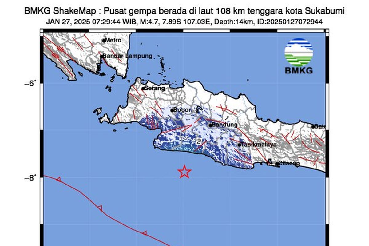 Gempa Sukabumi, BPBD: Belum Ada Laporan Kerusakan
