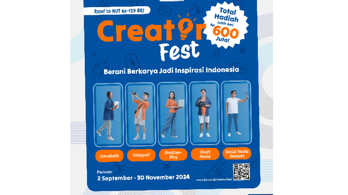 Dukung Industri Kreatif, BRI Gelar Kompetisi Creator Fest 2024