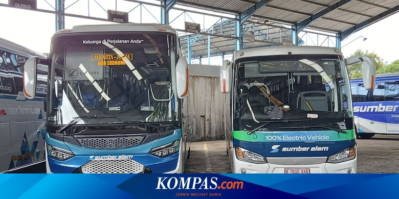 Komparasi Dimensi 2 Bus AKAP Sumber Alam, Bus Listrik dan Konvensional