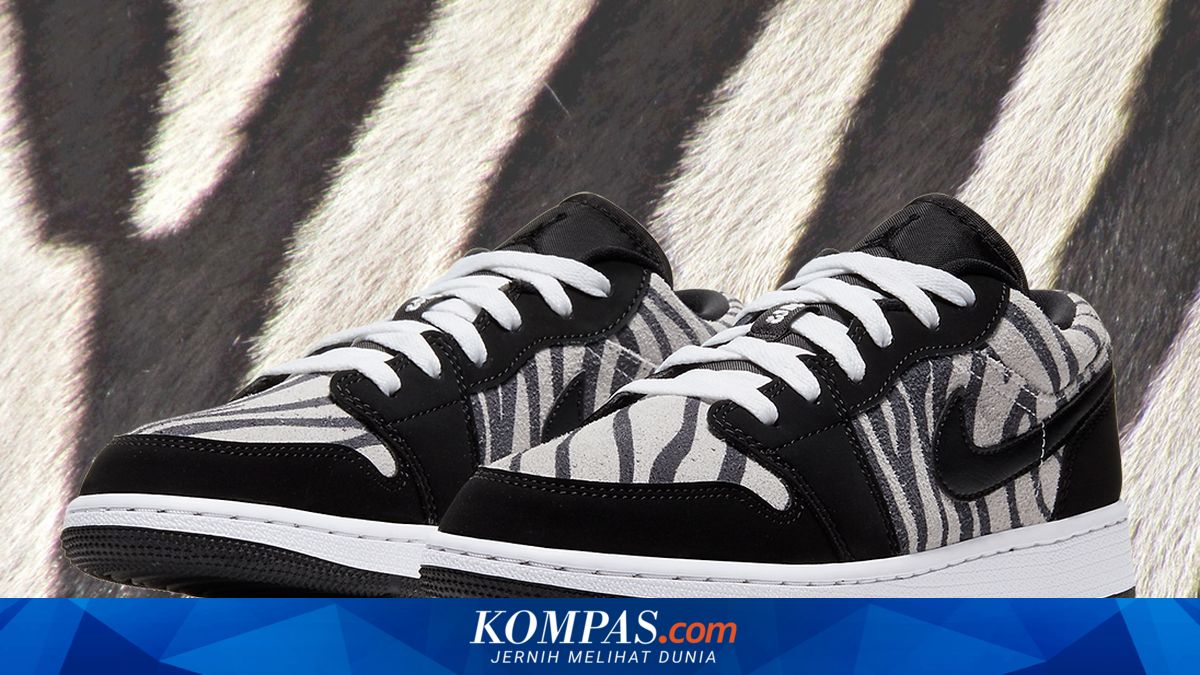 Sneaker Air Jordan 1 “Zebra”, Bernuansa Nike Dunk "Daktari"