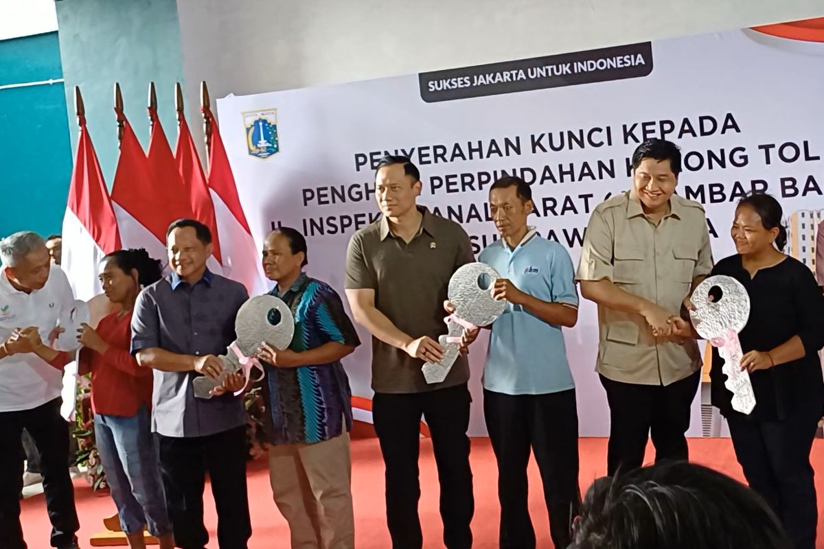 Empat Menteri Hadiri Pemindahan Warga Kolong Tol Angke ke Rusun, AHY ...