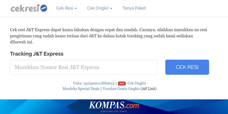 Cara Cek Resi J&T Express via Website dan Aplikasi