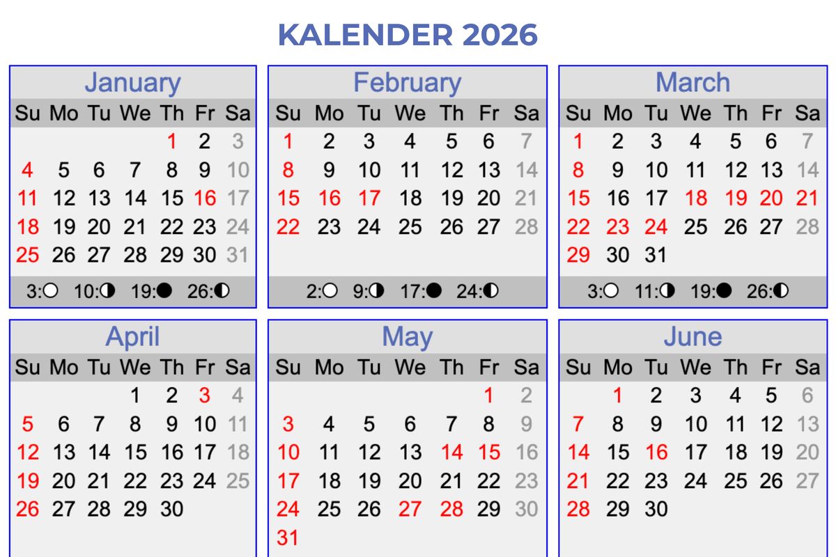 Jadwal Libur Nasional dan Cuti Bersama 2026, Total 25 Hari