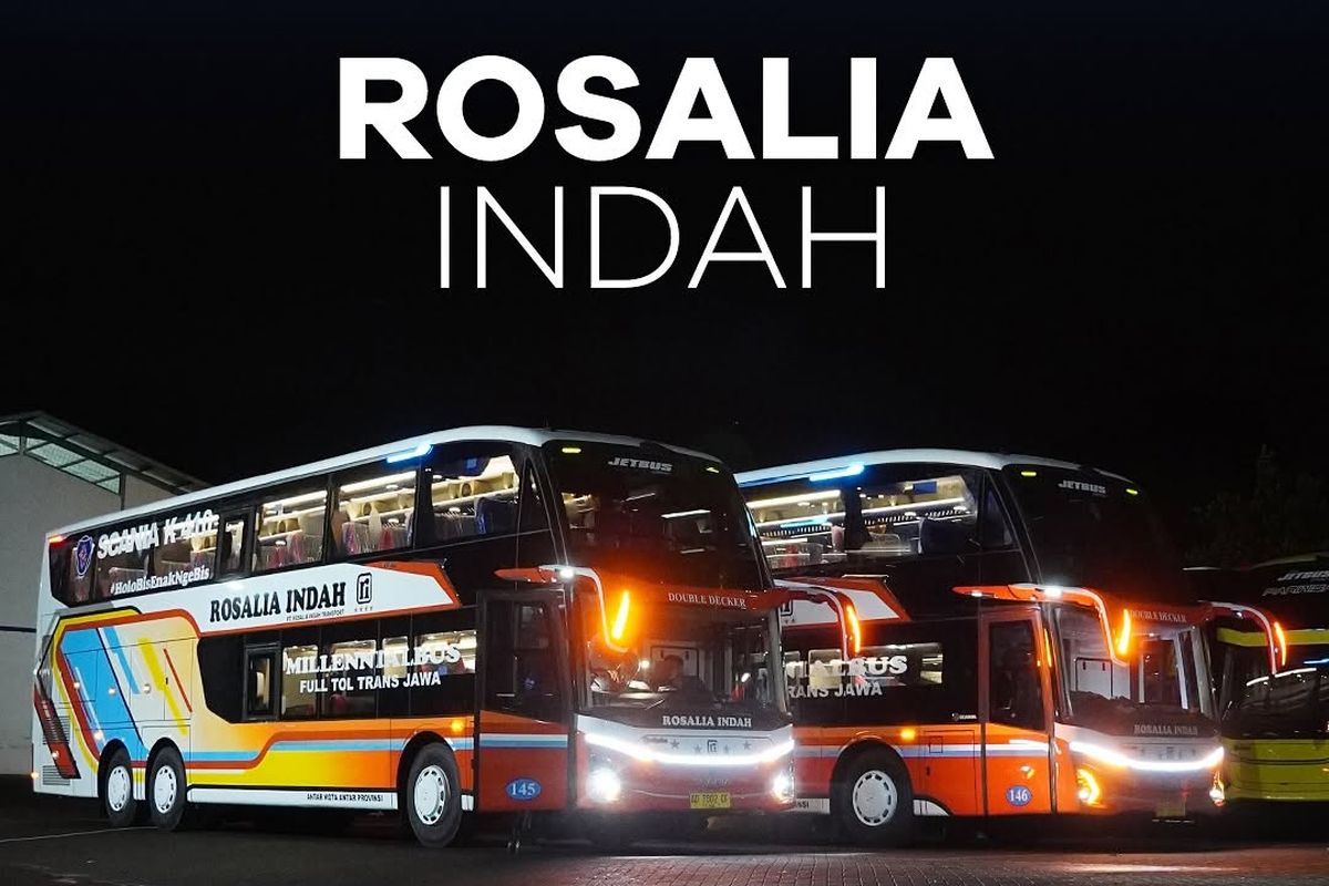 PO Rosalia Indah Rilis Dua Bus Unit Double Decker Baru