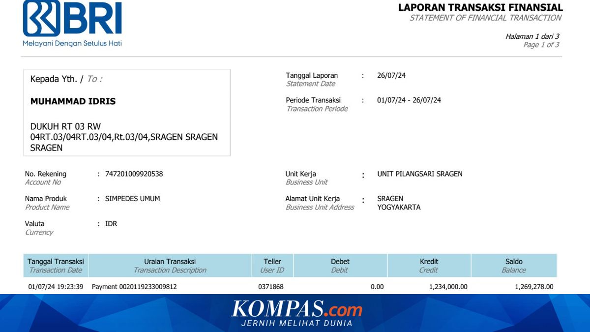 3 Cara Cetak Rekening Koran BRI, Bisa Online dari HP