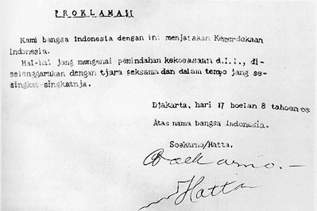 Sejarah Perumusan Teks Proklamasi Kemerdekaan Indonesia