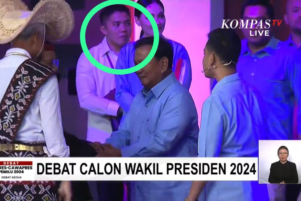 Mayor Teddy Dampingi Prabowo di Debat Cawapres, Kenakan Kemeja Putih