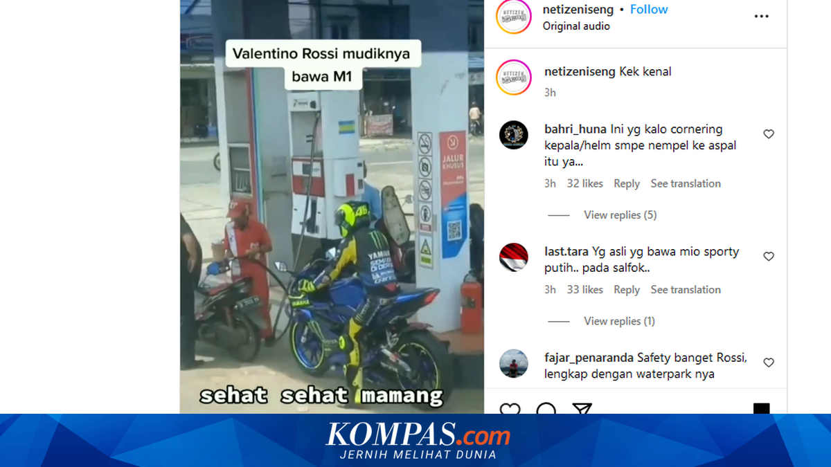 Valentino Rossi Disebut Ikut Mudik Lebaran, Pakai Baju Balap Lengkap