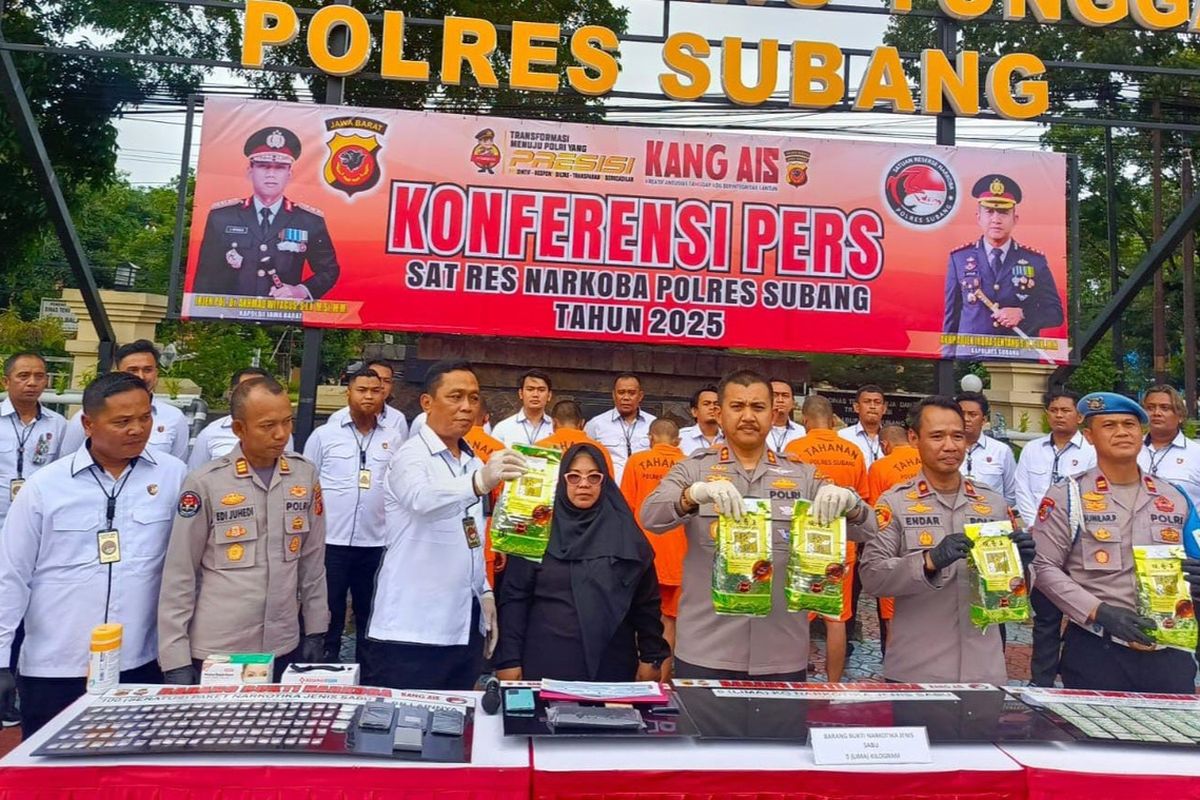Peredaran 5 Kilogram Sabu Dalam Kemasan Teh di Subang Terungkap