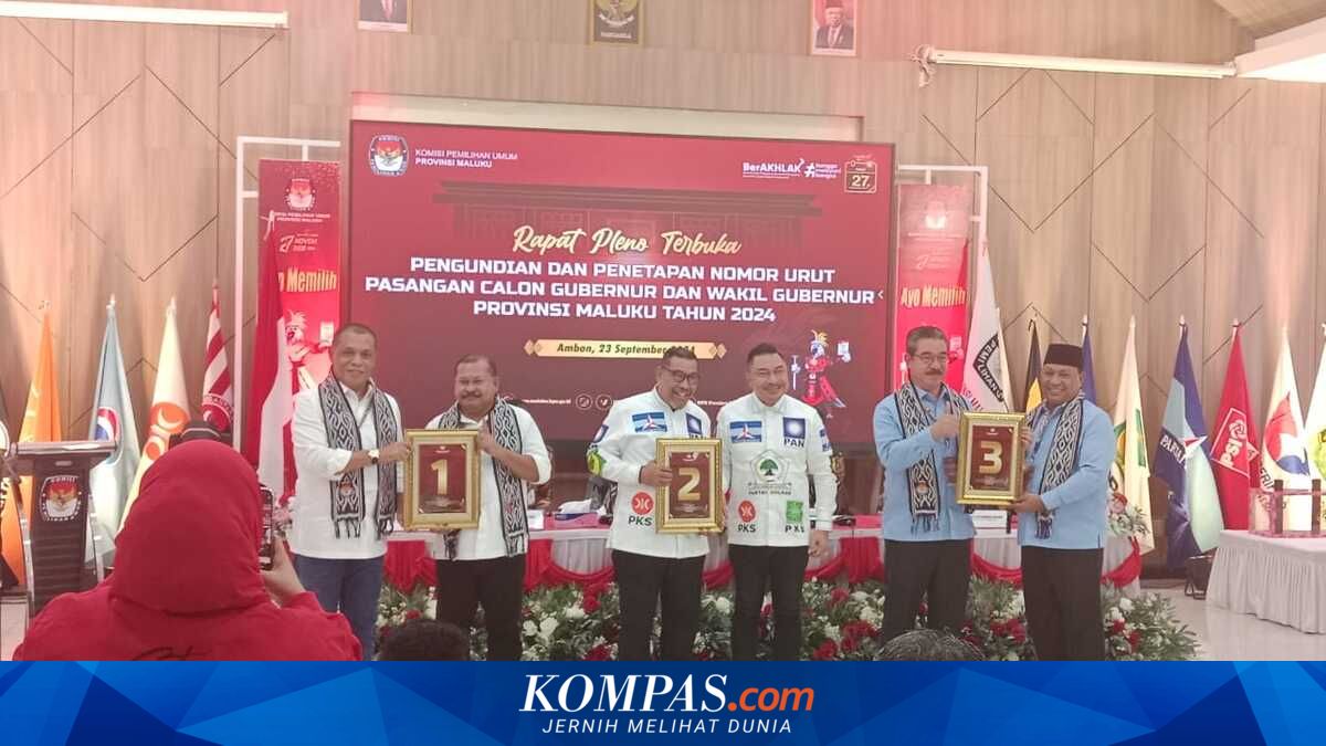 Nomor Urut Paslon Pilkada: Jeffry-Mukti 1, Murad-Michael 2, Hendrik ...