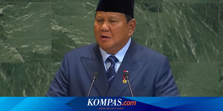 Pakai Jas Biru dan Peci, Prabowo Berpidato di Sidang Umum PBB