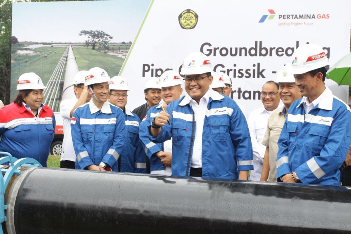 Pembangunan Pipa Gas Bumi Grissik-PUSRI Diresmikan