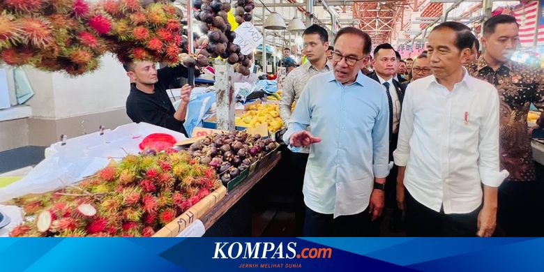 Saat Jokowi Blusukan Bareng Anwar Ibrahim di Pasar Chow Kit Malaysia