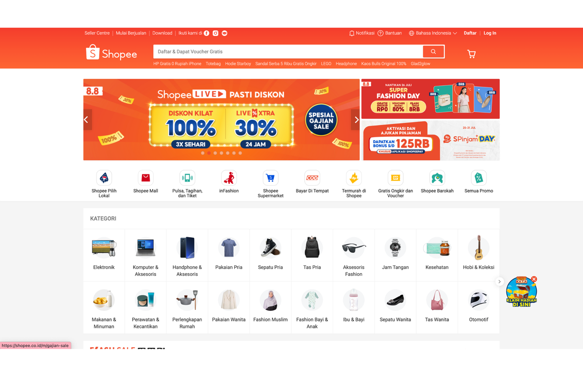 Cara Login Akun Shopee di Web Pakai Scan, Praktis Tanpa Masukkan E-mail