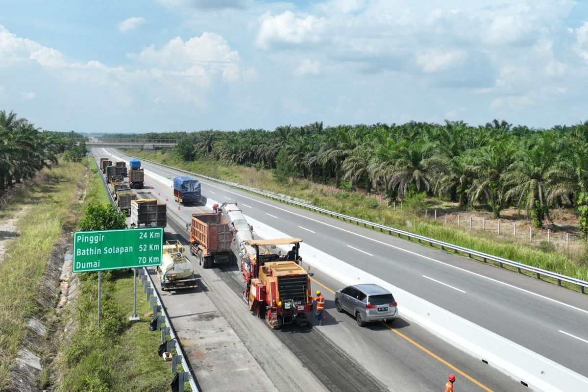 Jelang Mudik Lebaran 2025, Pemeliharaan Tol Trans-Sumatera Dikebut