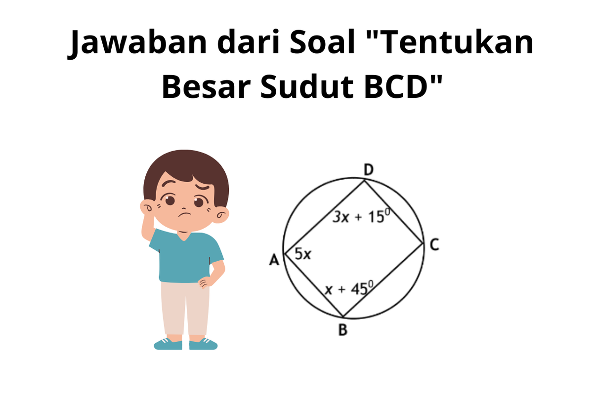 Jawaban dari Soal "Tentukan Besar Sudut BCD"