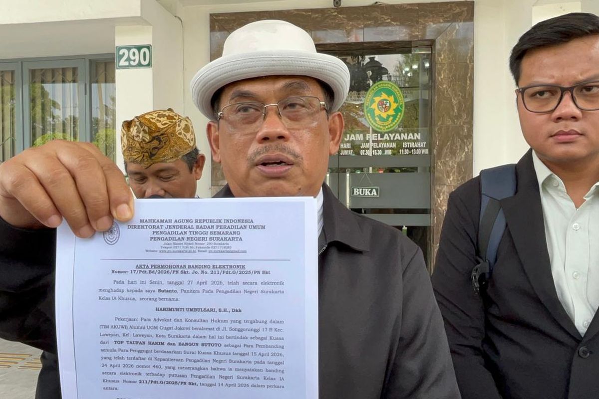 Penggugat Ijazah Jokowi Resmi Ajukan Banding, Berikut Alasannya...
