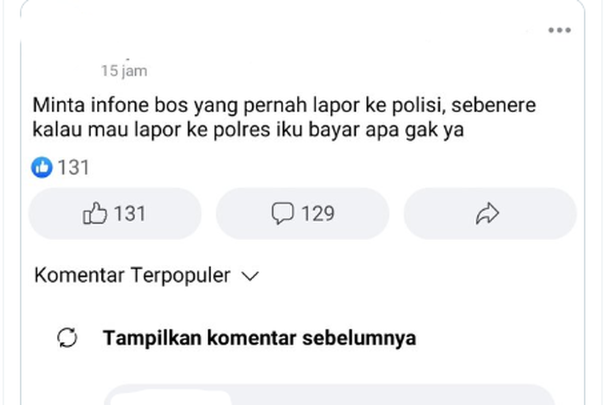 Ramai soal Pungutan Saat Lapor Polisi, Polri: Tidak Ada Biaya
