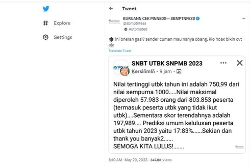 Berita Harian Nilai Tertinggi Dan Terendah Utbk 2023 Terbaru Hari Ini - Kompas.com