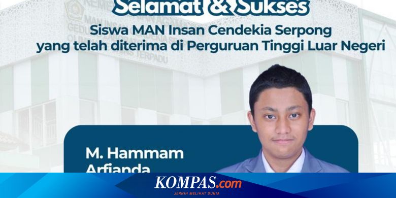 Diterima di 13 Kampus Top Dunia, Ini Sederet Prestasi M. Hammam Arfianda