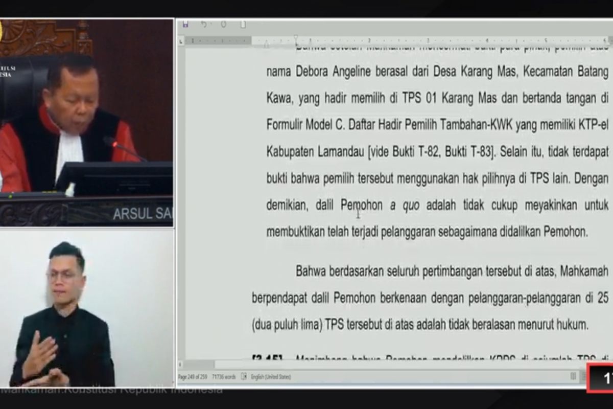 Putusan MK Pilkada Lamandau Kalteng, Rizky-Hamid Resmi Menang, Petahana Tumbang