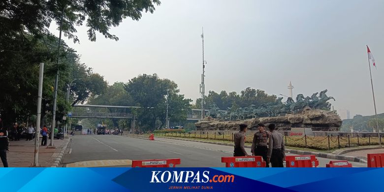 Ada Demo di Patung Kuda, Jalan Medan Merdeka Barat Arah Istana Ditutup