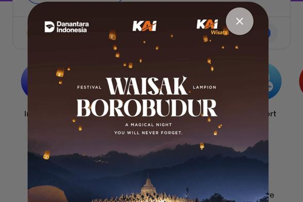 KAI Wisata Tawarkan Paket Khusus Festival Waisak Borobudur 2026, Harga ...