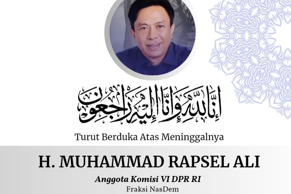 Profil Rapsel Ali Menantu Wapres Ma'ruf Amin yang Meninggal Dunia