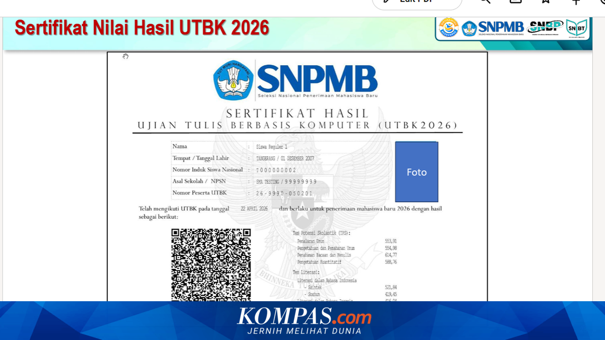 Cara Melihat Nilai SNBT 2026, Cek Sertifikat UTBK Sebelum Terlambat
