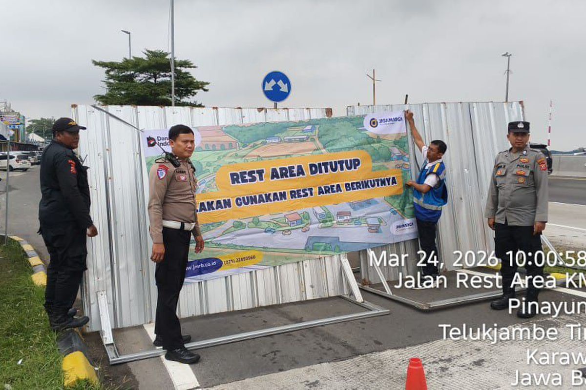 Rest Area KM 52B Tol Jakarta-Cikampek Ditutup Sementara
