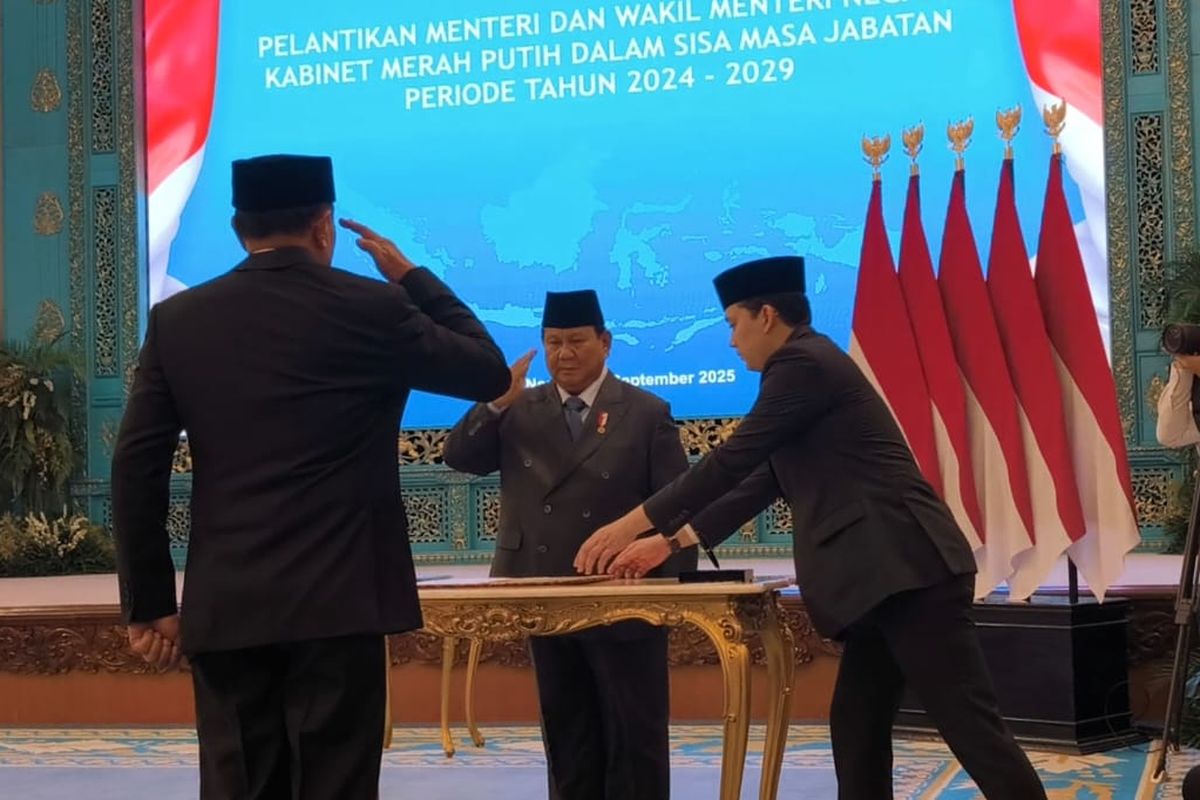 Tiga Kali Reshuffle Kabinet, Ini Daftar Menteri Baru yang Dilantik Prabowo