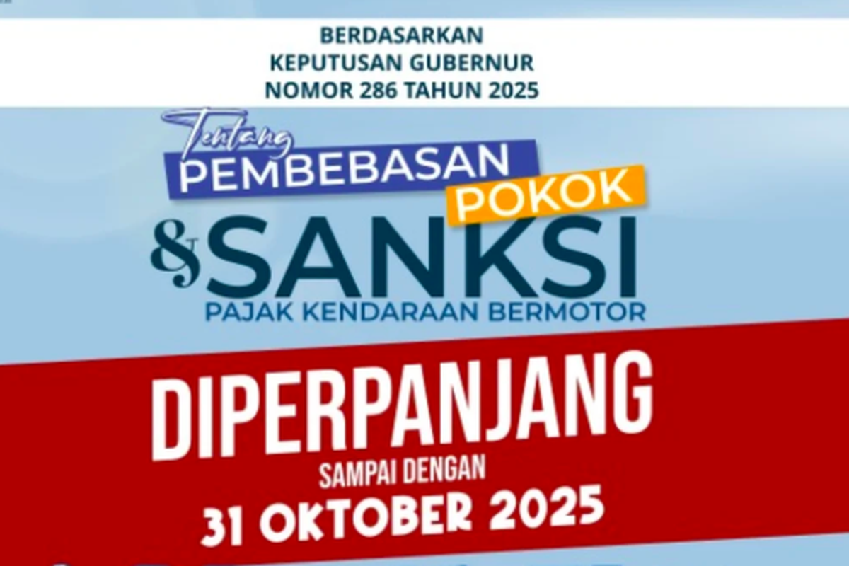 Pemutihan Pajak Kendaraan di Banten Berlaku sampai 31 Oktober 2025