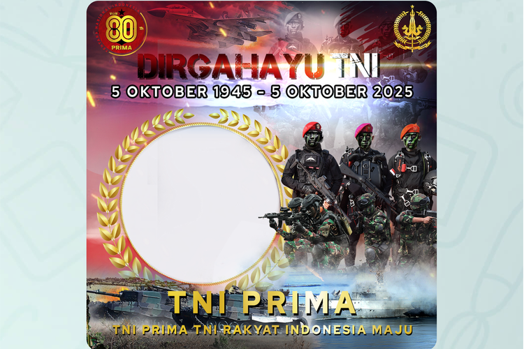 30 Link Twibbon HUT ke-80 TNI Keren, Lengkap dengan Logo dan Temanya