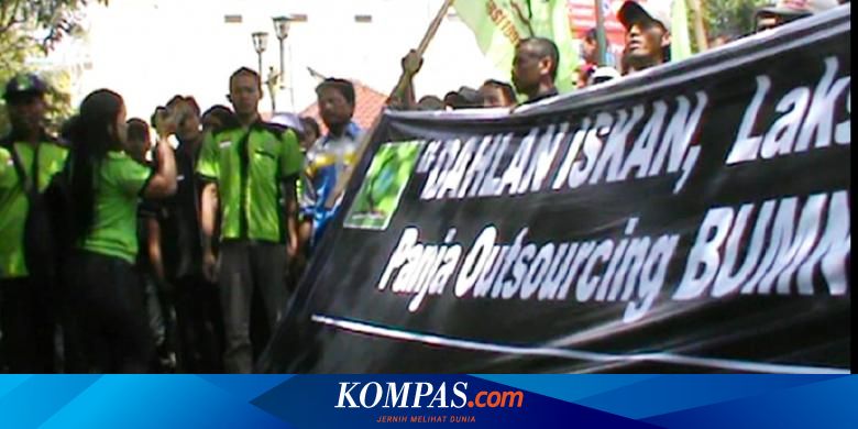 Ribuan Pekerja "Outsourcing" Demo di PLN Solo