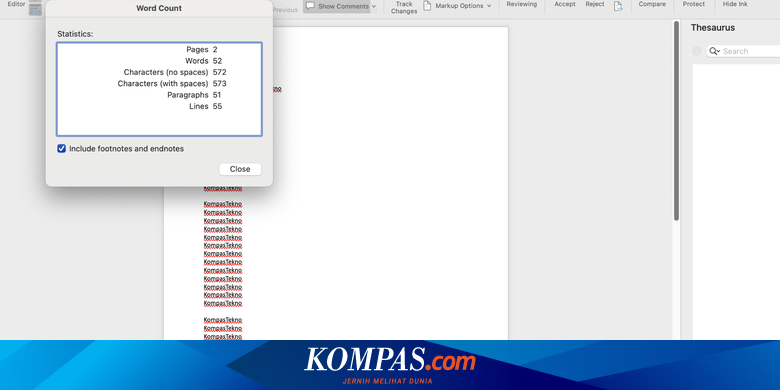 Cara Melihat Jumlah Kata di Microsoft Word dan Google Docs